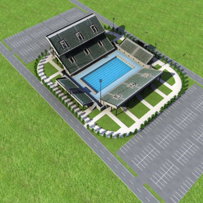 outdoor olympic swimming pool obj