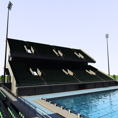 outdoor olympic swimming pool obj