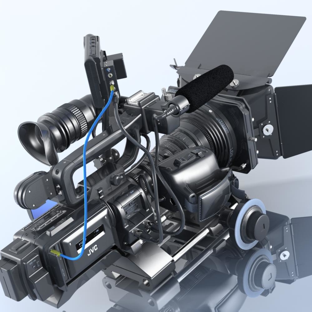 jvc gy-hd110u hdv camcorder 3d model