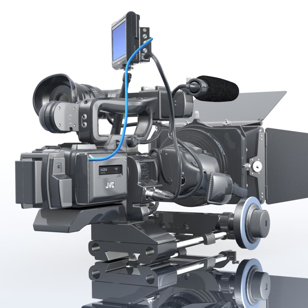 jvc gy-hd110u hdv camcorder 3d model