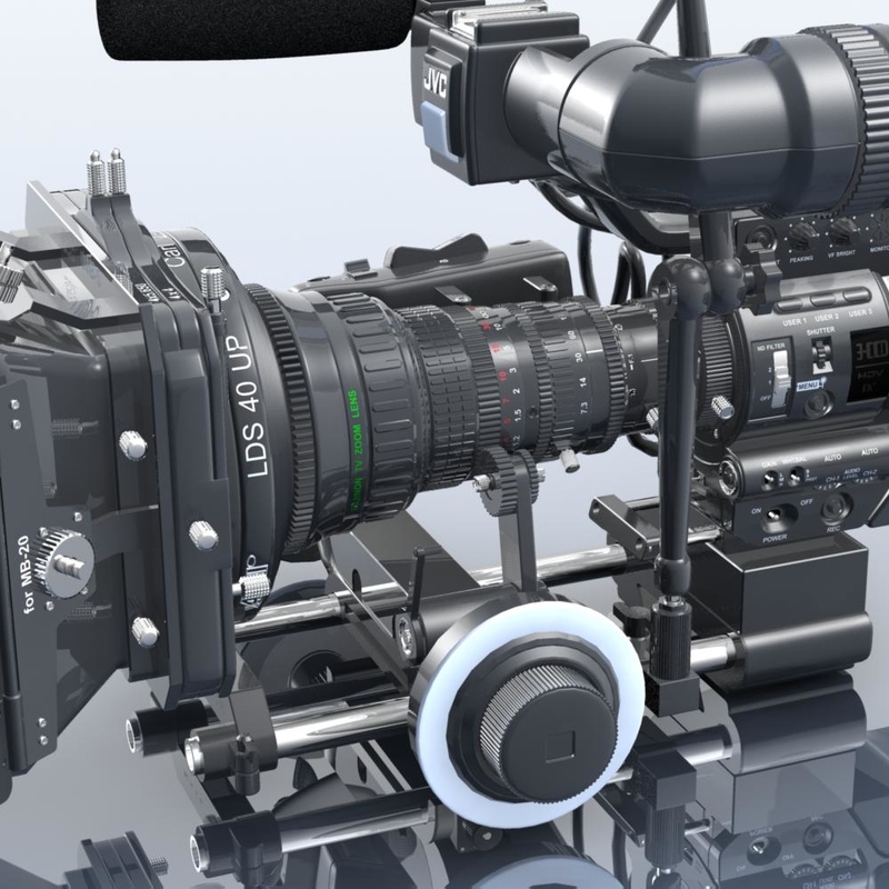jvc gy-hd110u hdv camcorder 3d model