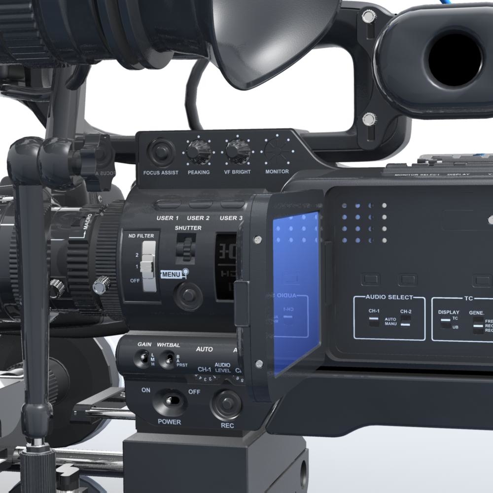 jvc gy-hd110u hdv camcorder 3d model