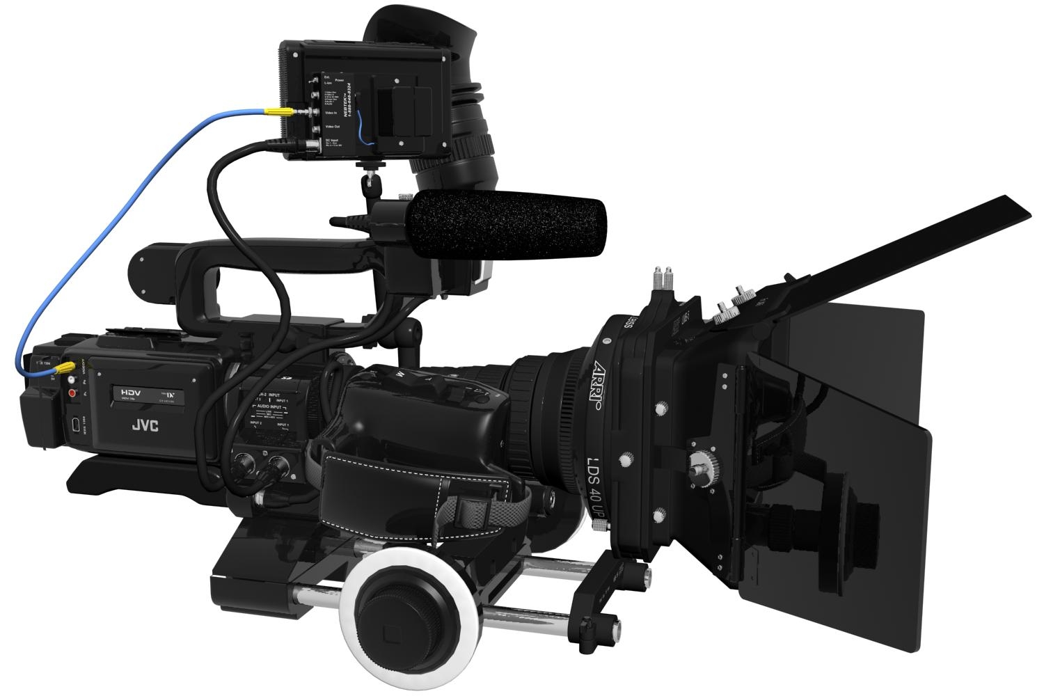 jvc gy-hd110u hdv camcorder 3d model