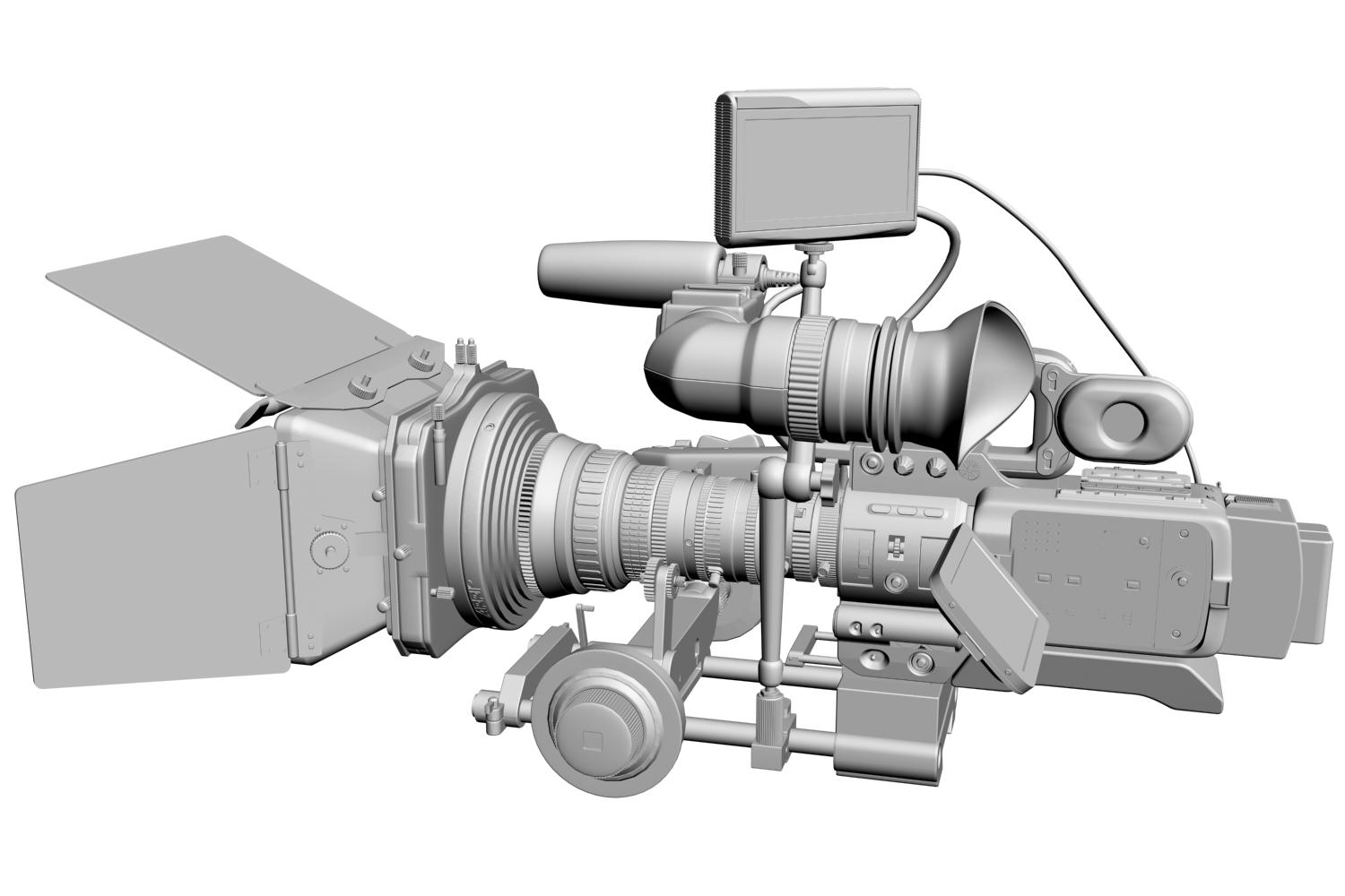 jvc gy-hd110u hdv camcorder 3d model