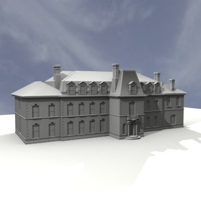 georgian mansion 3d model