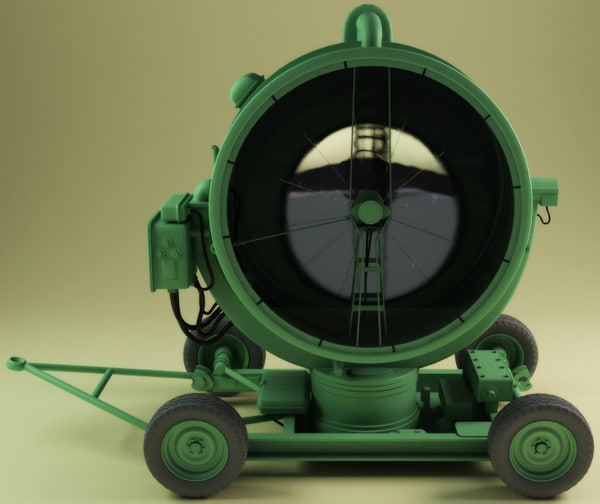 3d model of military searchlight