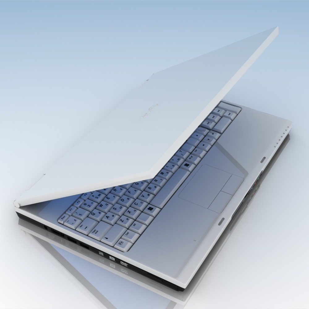 notebook lg e500 laptop 3d model