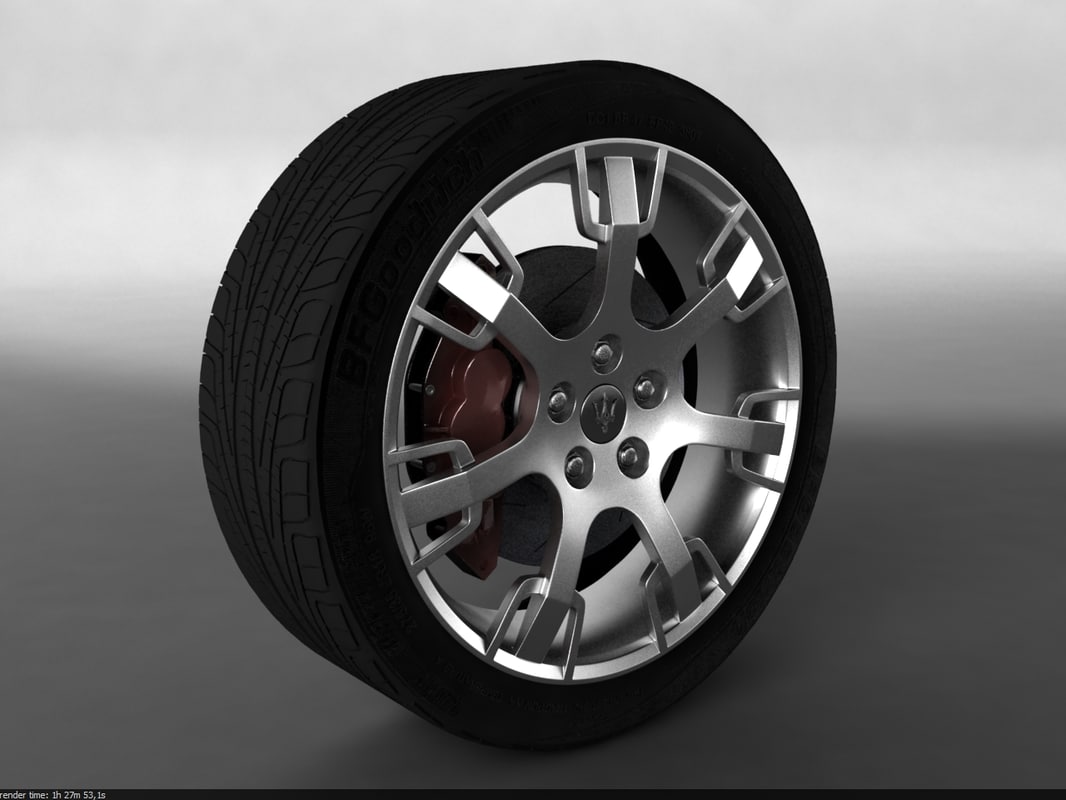 3ds max car wheel maserati granturismo
