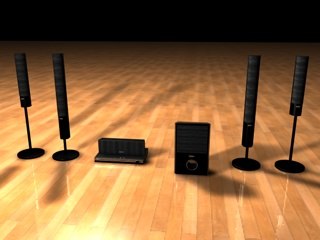 modelo 3d Sony Surround Speakers. 3ds - TurboSquid 421230