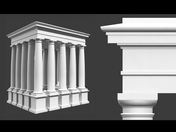 roman temple 3d model