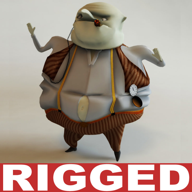 funny fat boss 3d c4d