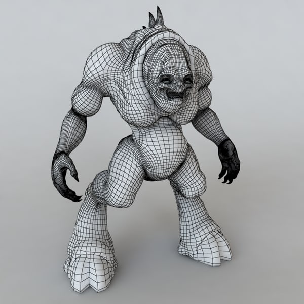 3d model monster rigged