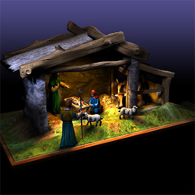 3d nativity scene