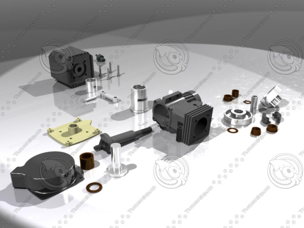 3d model engine rendered