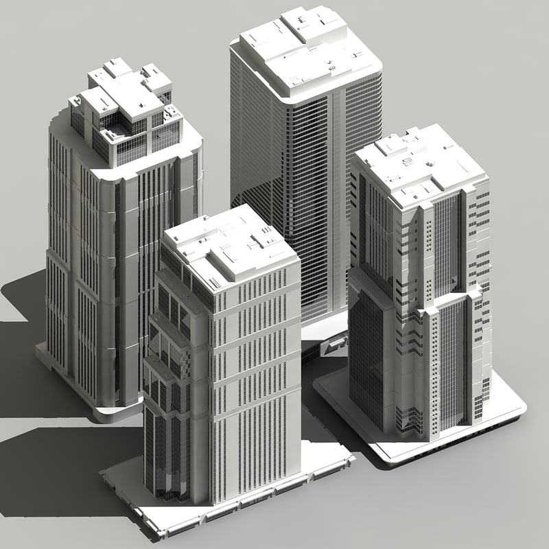 3d skyscraper sky scraper model