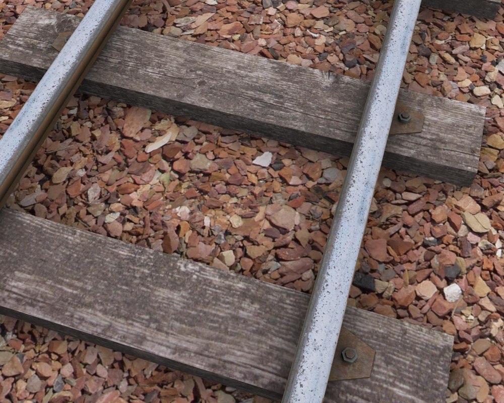 3d model rail ballast seamless