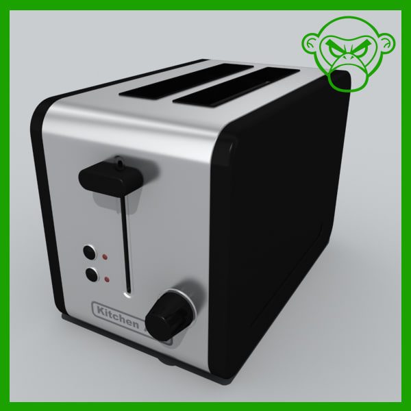 3d toaster toast model