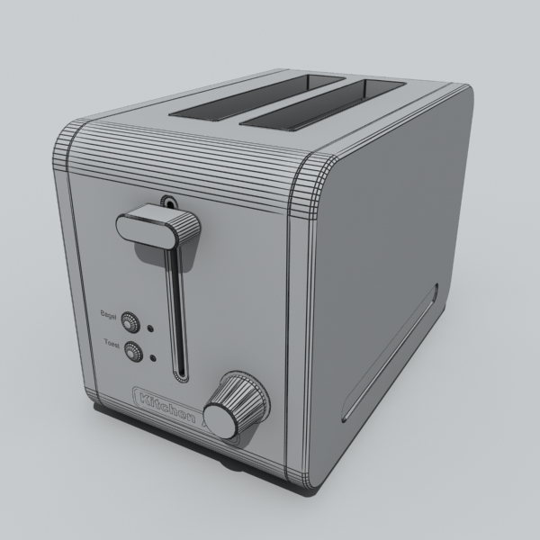 3d toaster toast model