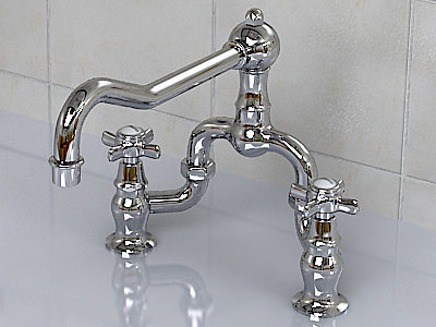 3d brasstech polished chrome model