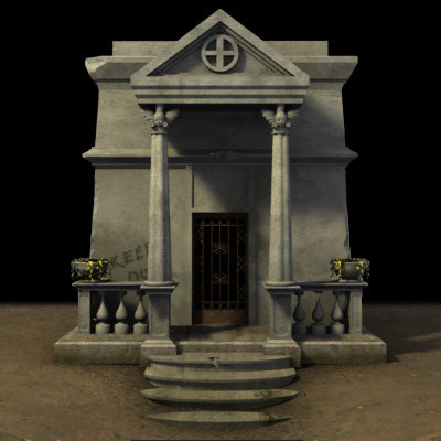 3d model crypt graveyard