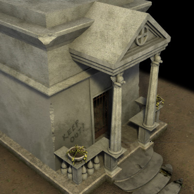 3d model crypt graveyard