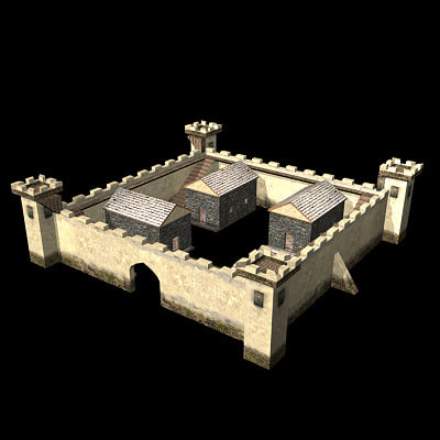 ancient castle roman 3d model