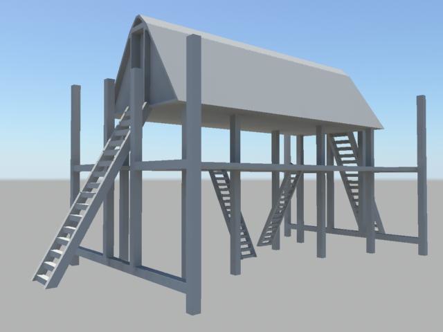 pirate house 3d model