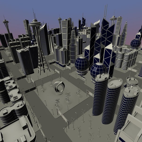 modern city 3d model