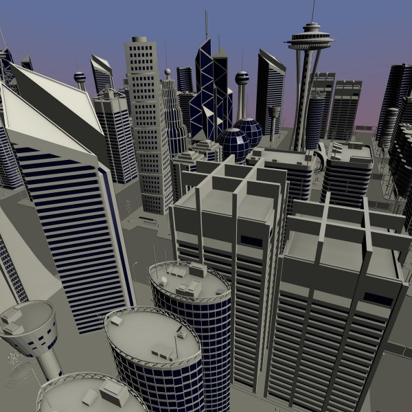 modern city 3d model