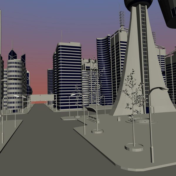 modern city 3d model