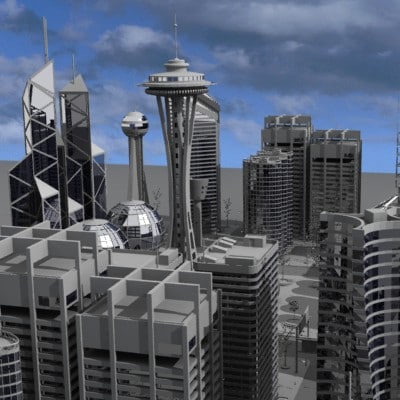 modern city 3d model
