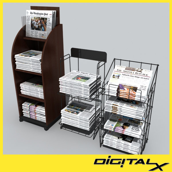 3d newspaper stands model
