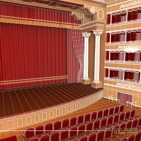classical theatre 3d model