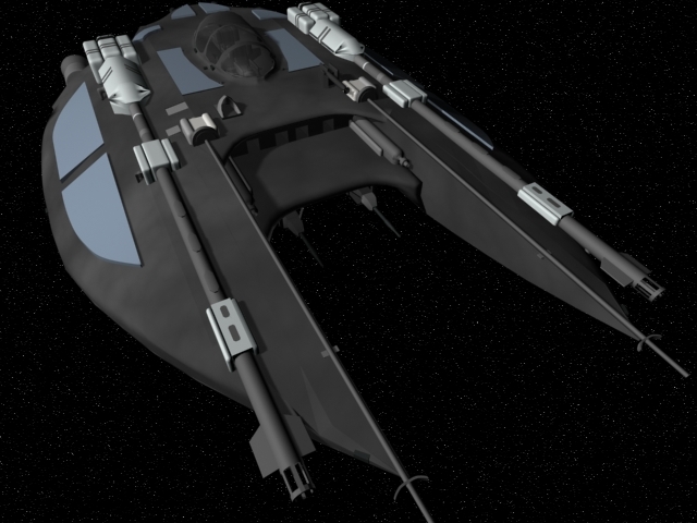 3d model c-wing starfighter