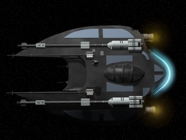 3d model c-wing starfighter