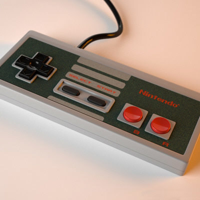 retro controllers pack 3d model