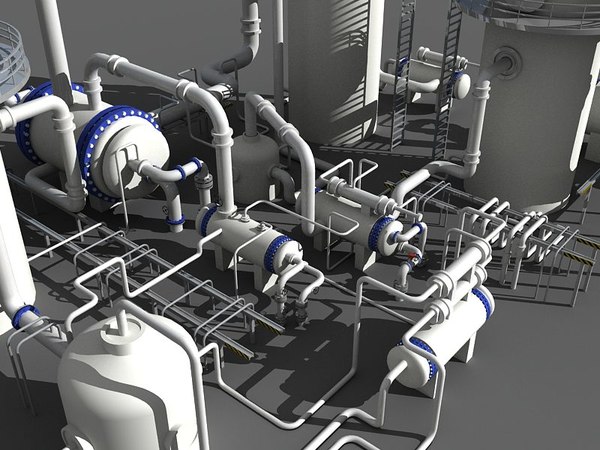 3d chemical plant 2 model