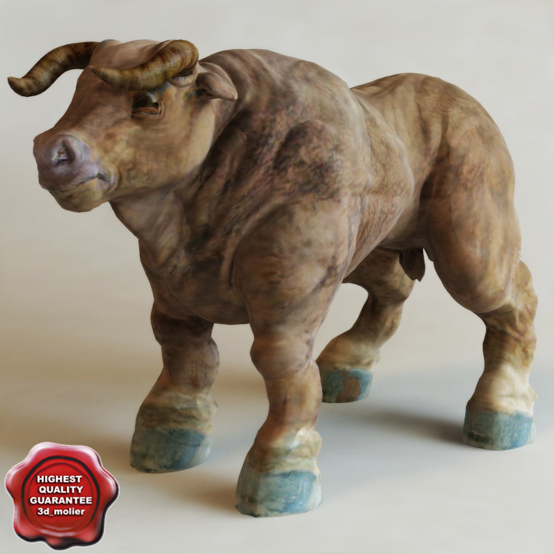 bull modelled 3d obj