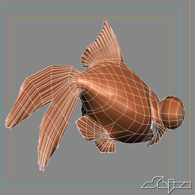 red goldfish 3d model