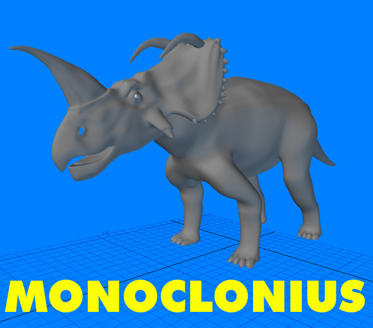 3d monoclonius dinosaur model