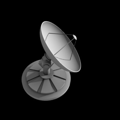 free radar dish 3d model
