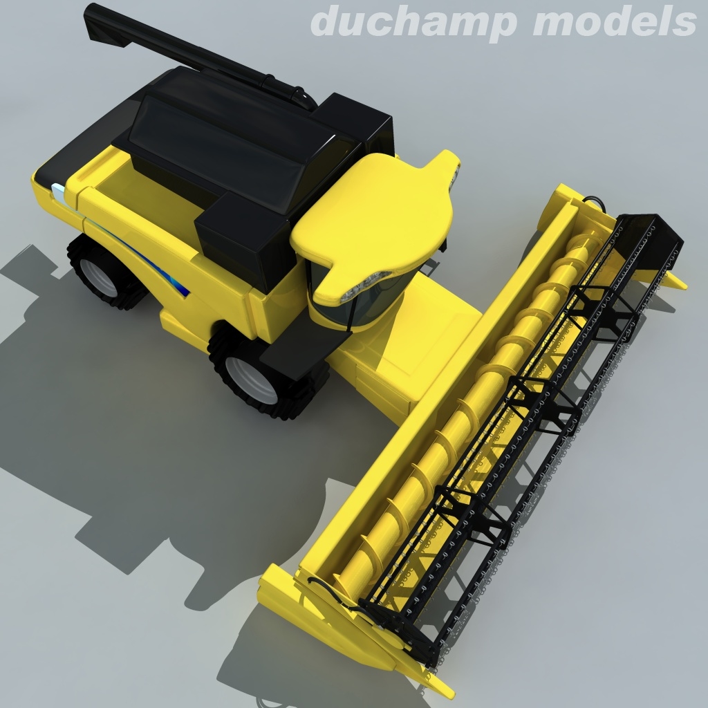 3d model combine harvester