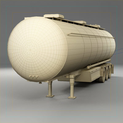 3d model semi truck