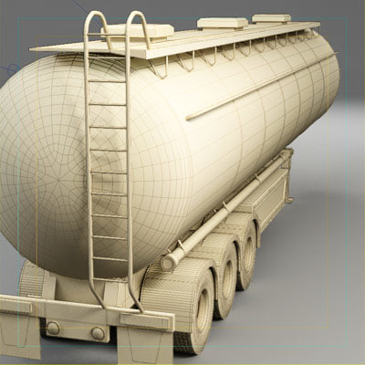 3d model semi truck
