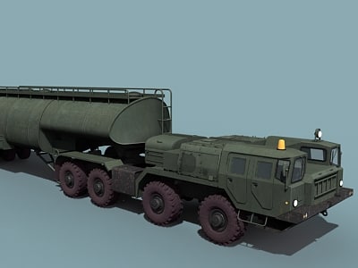 soviet airfield fuel tanker 3d model