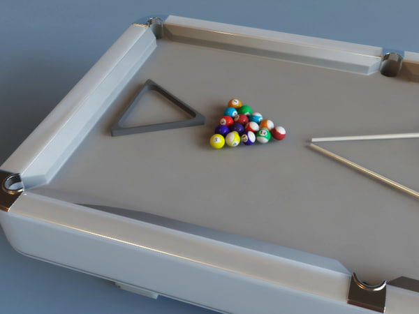 billiard-table interior modelled 3d model
