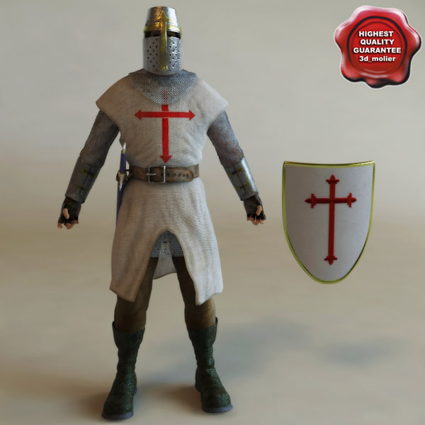 3d model crusader knight hospitaller