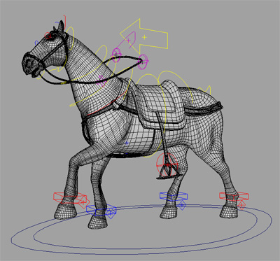photoreal horse rig 3d model