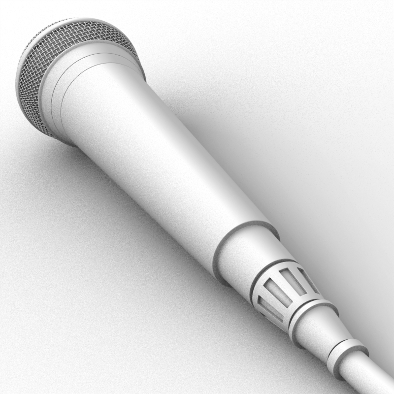 3d microphone mesh model