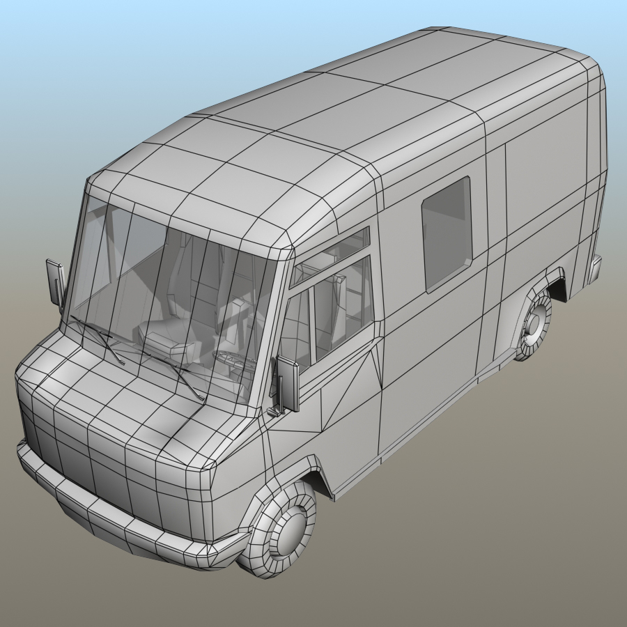 mercedes van 3d model